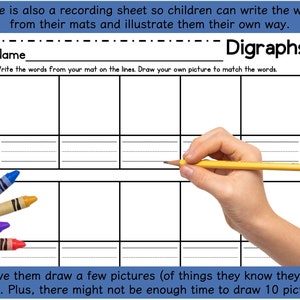 Digraphs Decoding and Picture Matching Word Mats for Grades 1-2 ...