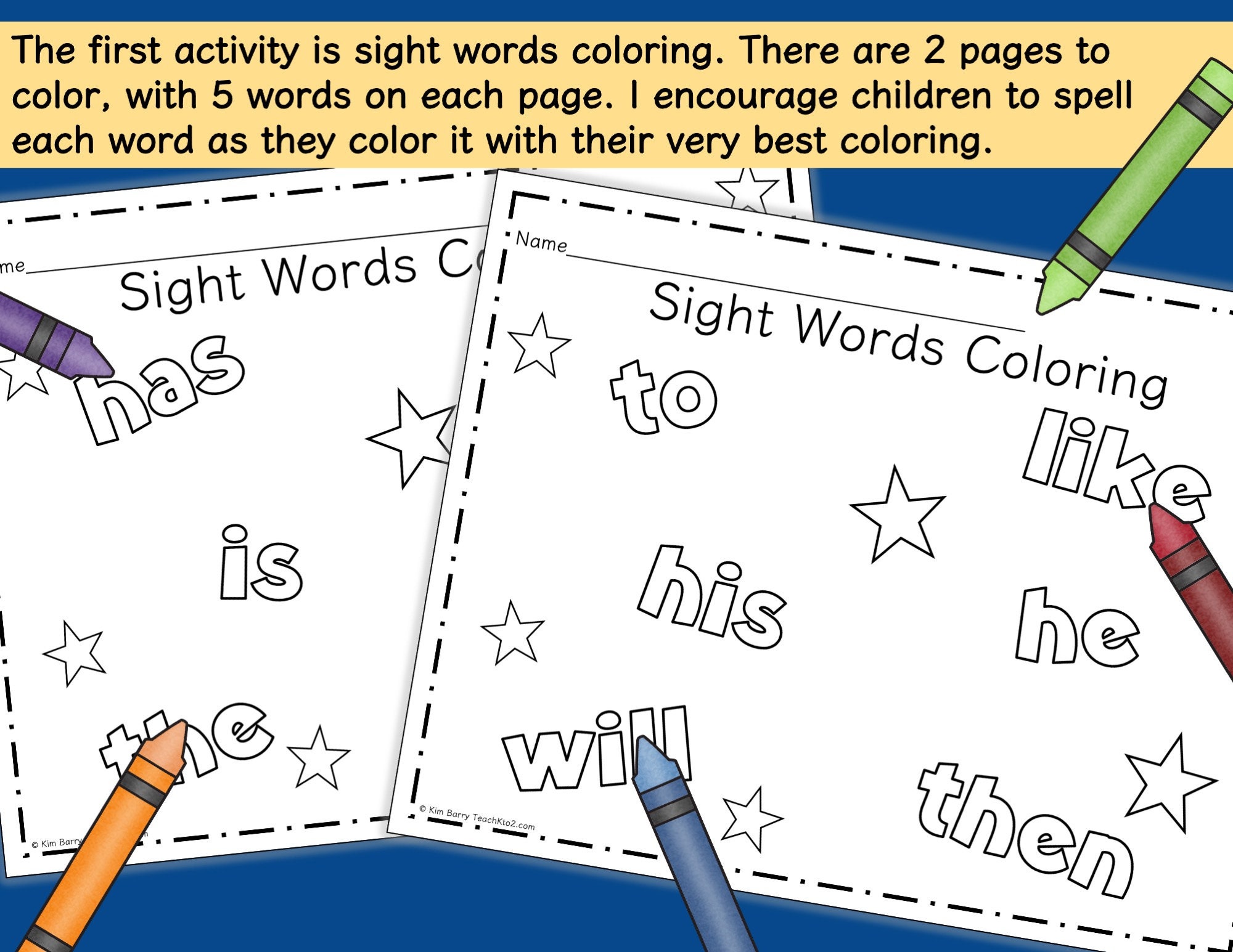 Sight Words Story/decodable Reader/easy Reading for Kindergarten and ...