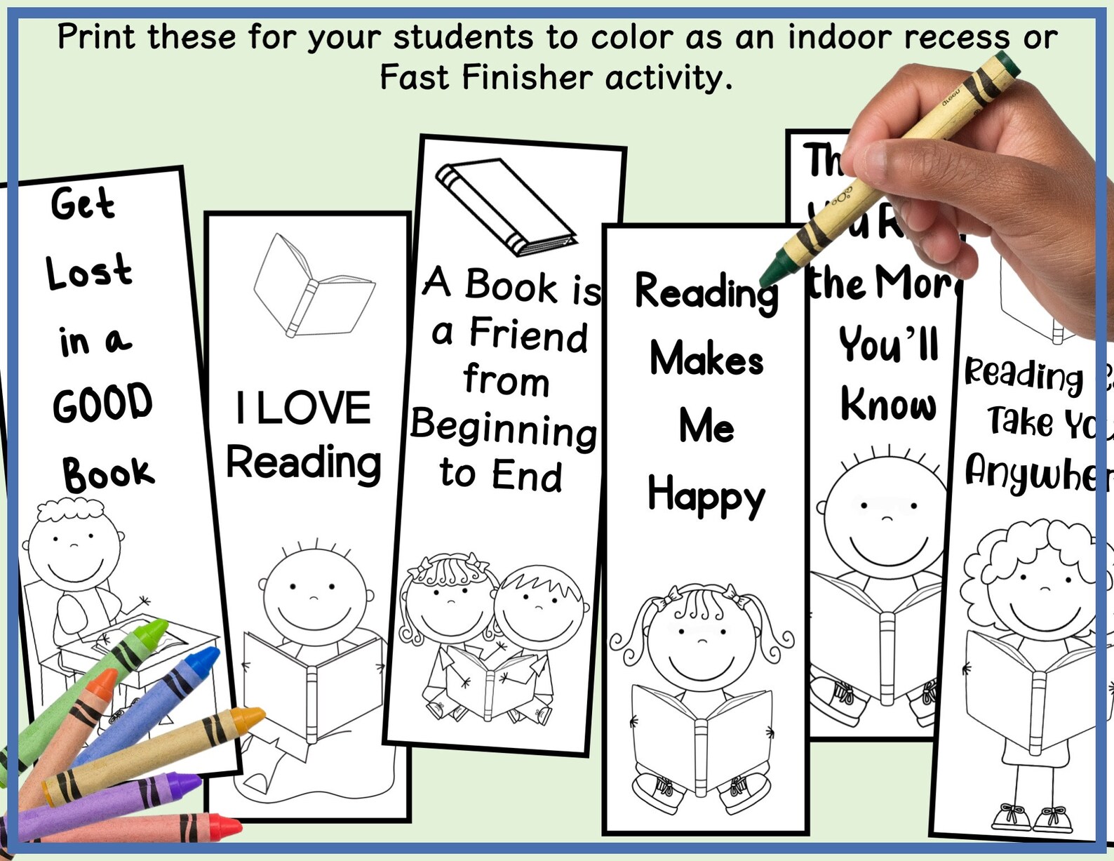 Back to School Reading Kids Bookmarks/bookmarks for Students/bookmarks ...