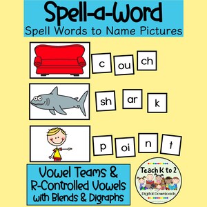 Spell-a Word Vowel Teams/r-controlled Vowels/word - Etsy