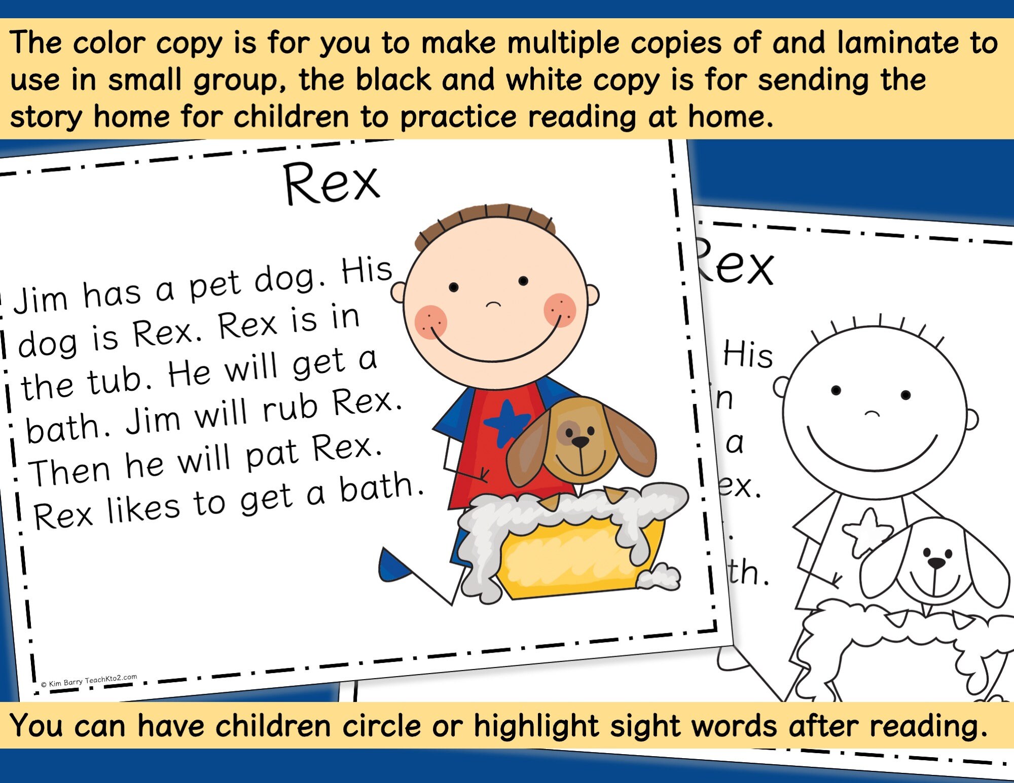 Sight Words Story/decodable Reader/easy Reading for Kindergarten and ...
