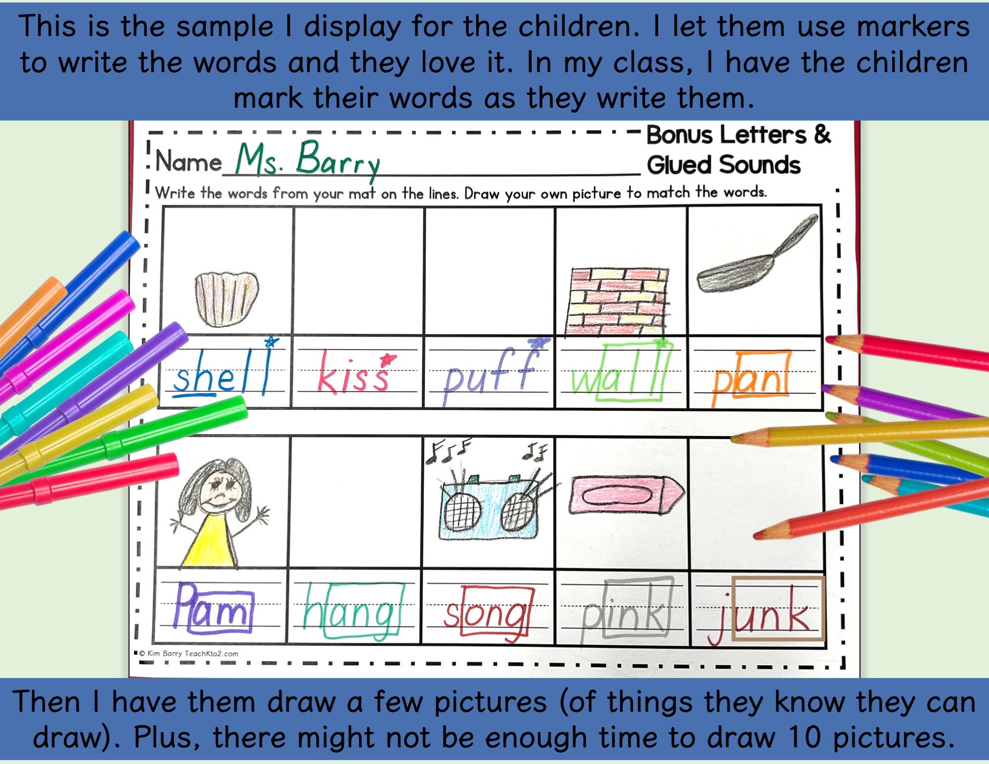 Decoding and Picture Matching Word Mats for Grades1-2 Literacy Centers ...