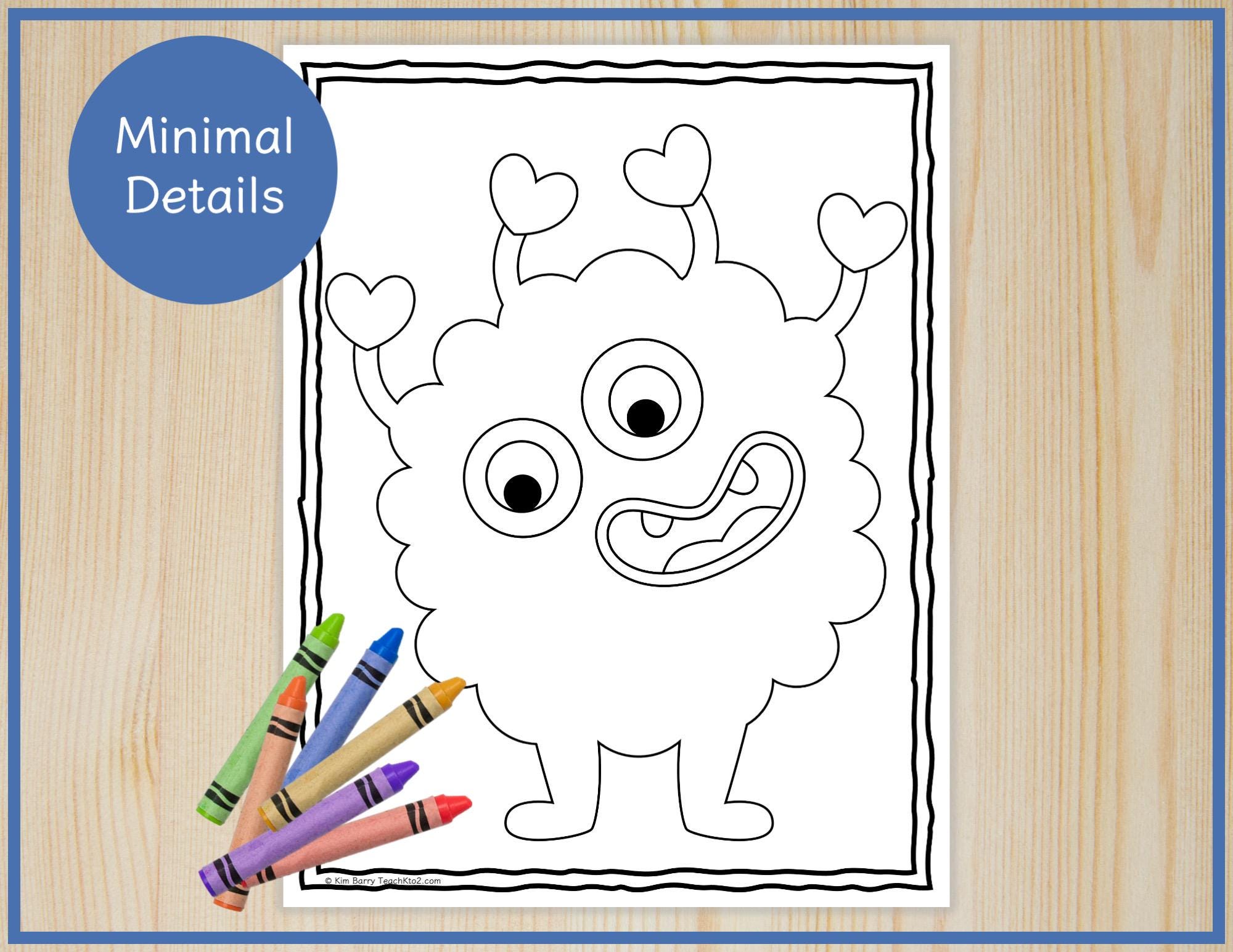 Printable Valentine Monsters Coloring Pages | Fine Motor Skills ...