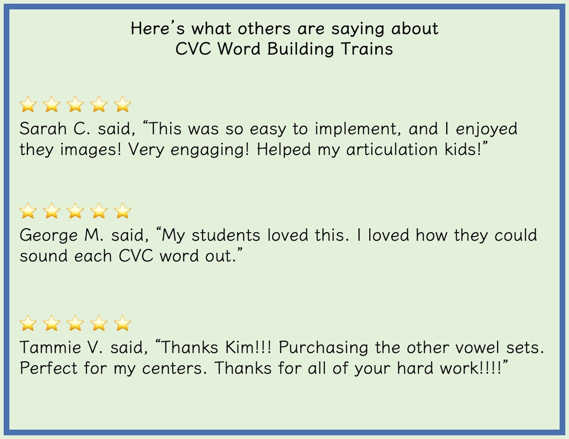 CVC Word Building/cvc Words to Build and Write/digital Download ...