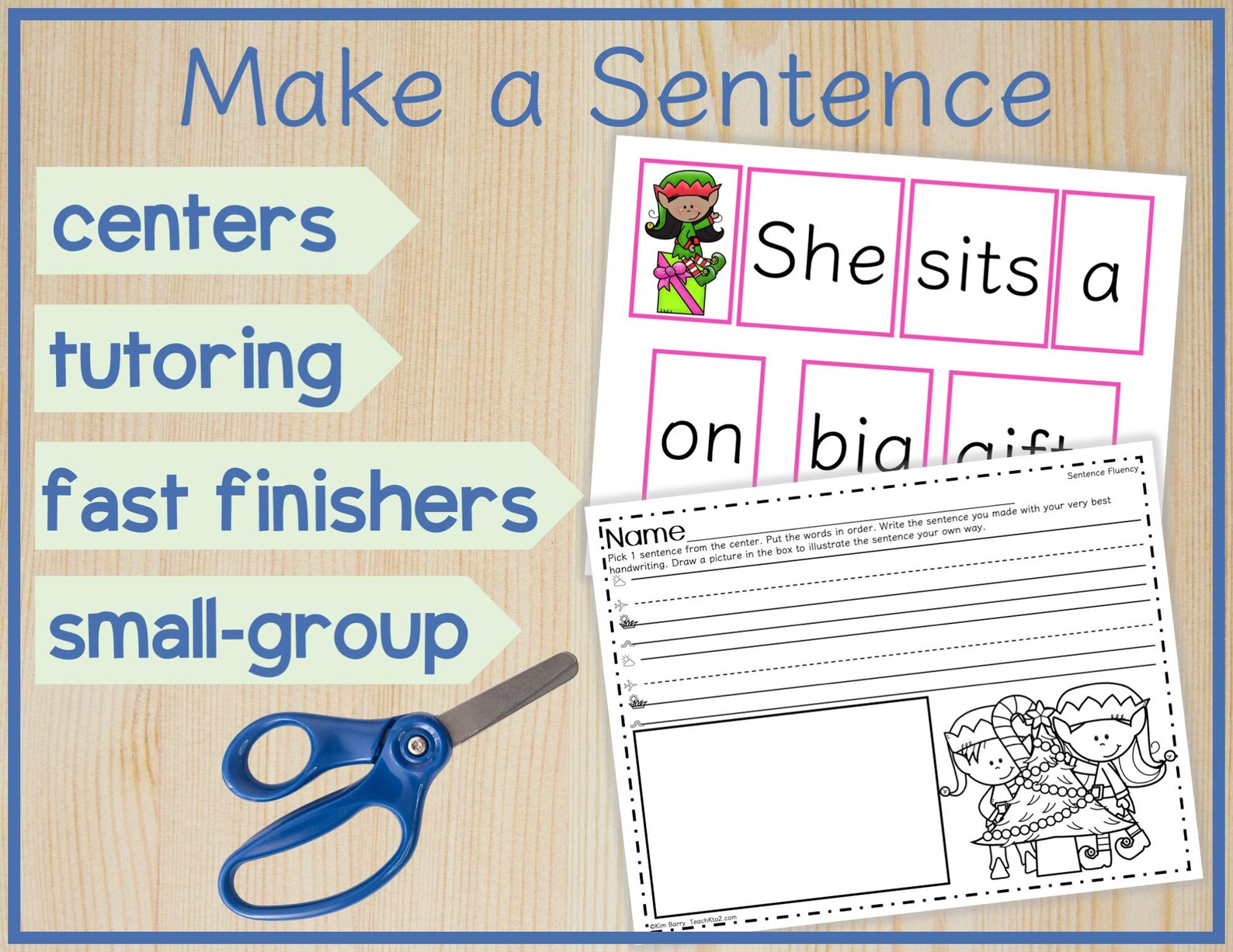 Christmas Sentence Building Scrambled Sentences Activity/worksheet for ...