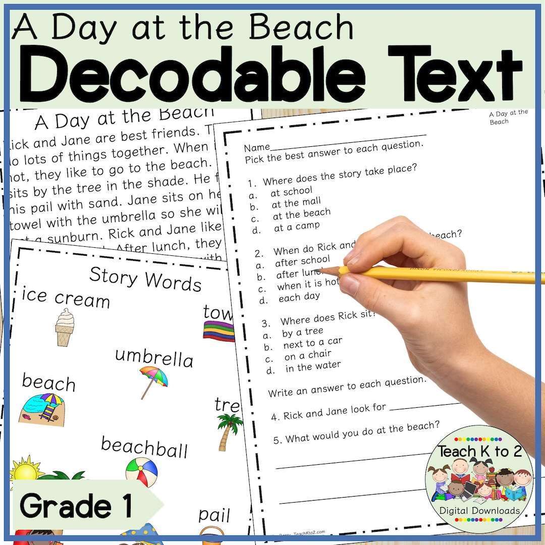 Decodable Story With Sight Words/grade 1 Story/word Find/comprehension ...