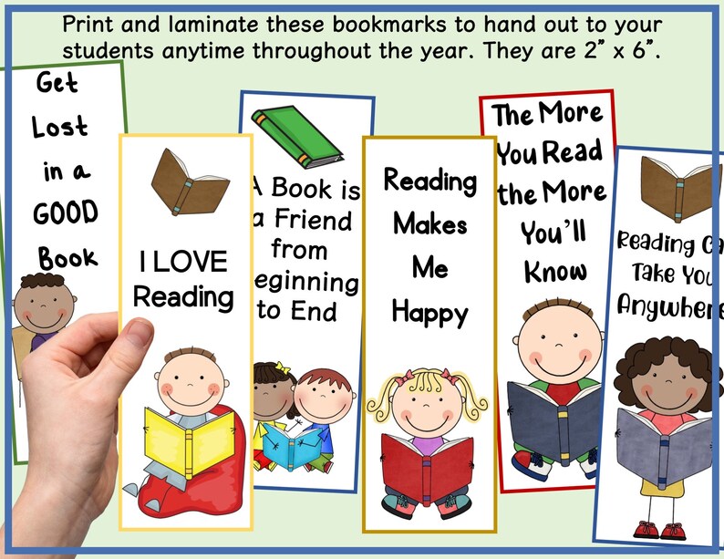 Back to School Reading Kids Bookmarks/bookmarks for Students/bookmarks ...