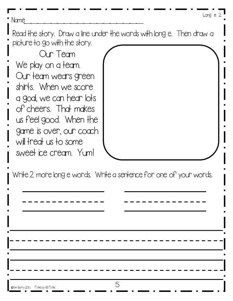 Long Vowel Stories For 2nd Grade