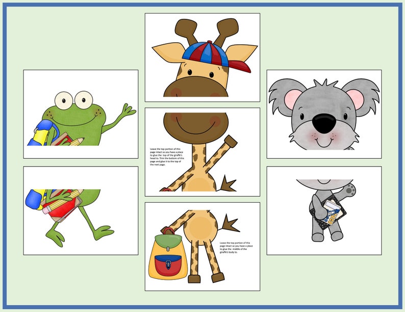 Back to School Bulletin Board Set/animals at School/classroom Decor ...