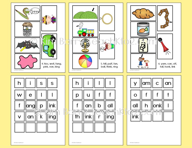 Spell-a Word Bonus Letters & Glued Sounds Word - Etsy