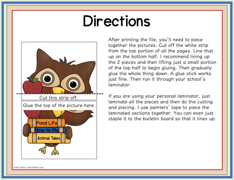 Back to School Bulletin Board Set/animals at School/classroom Decor ...