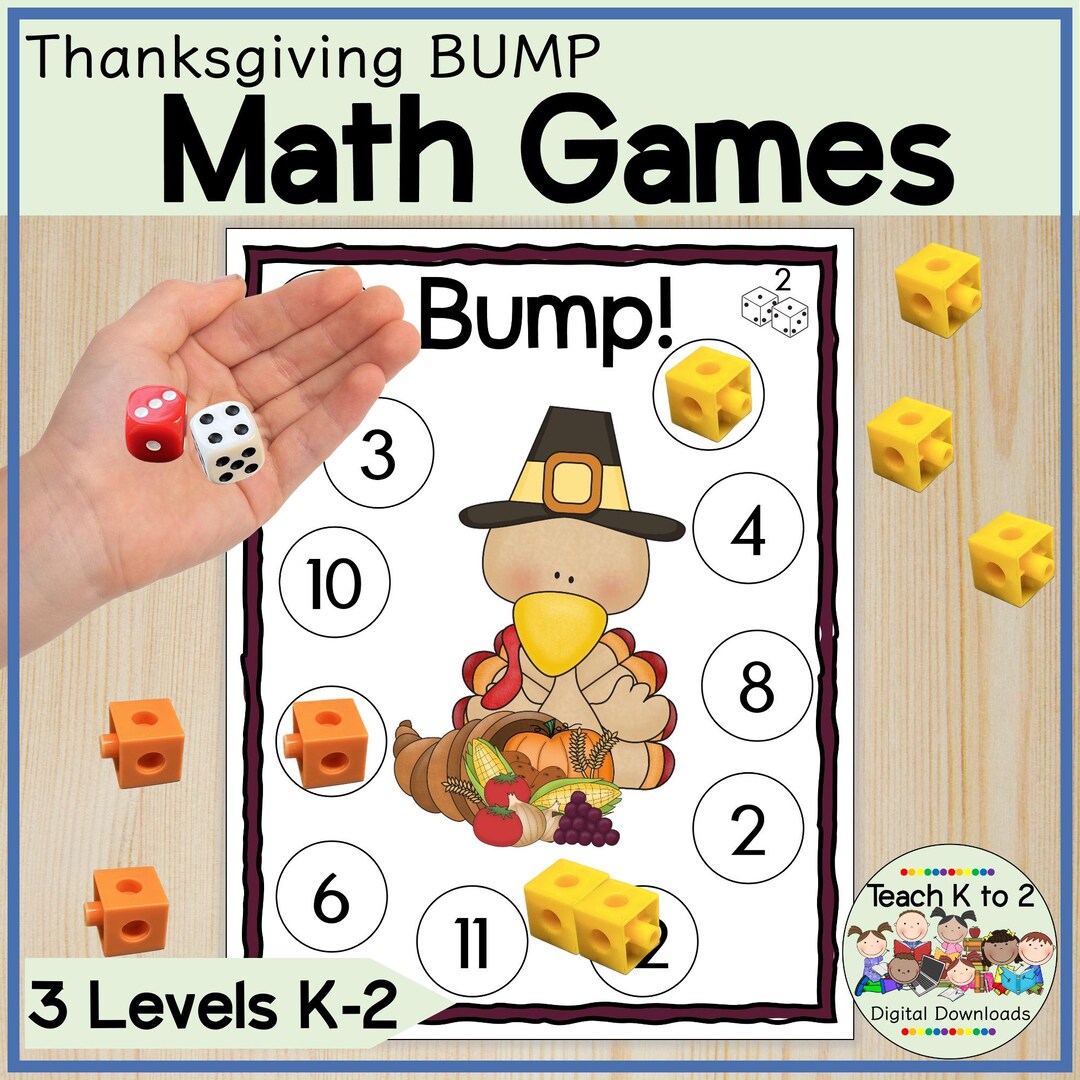 BUMP Math Games for Number ID and Addition to 12 or 18 Differentiated ...