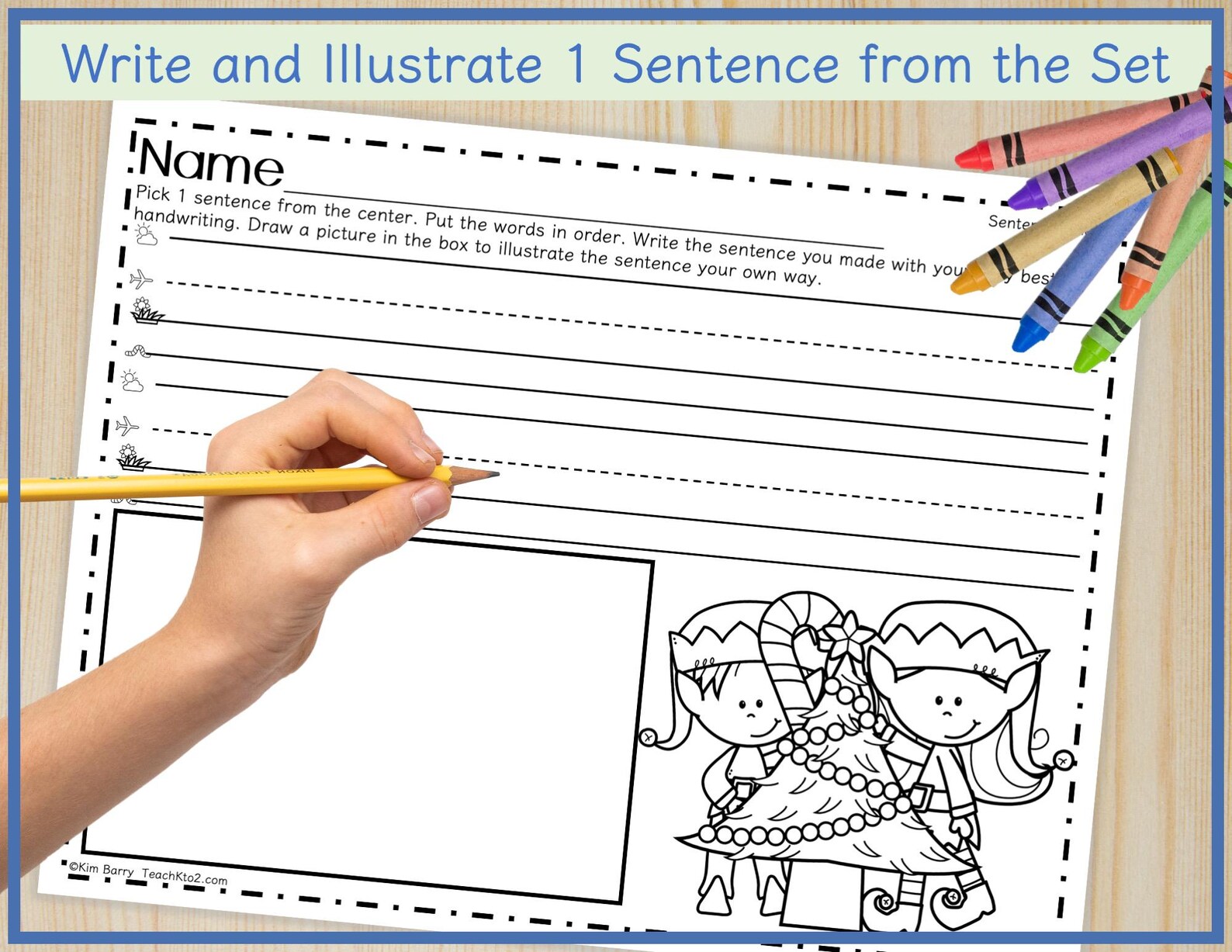 Christmas Sentence Building Scrambled Sentences Activity/worksheet for ...