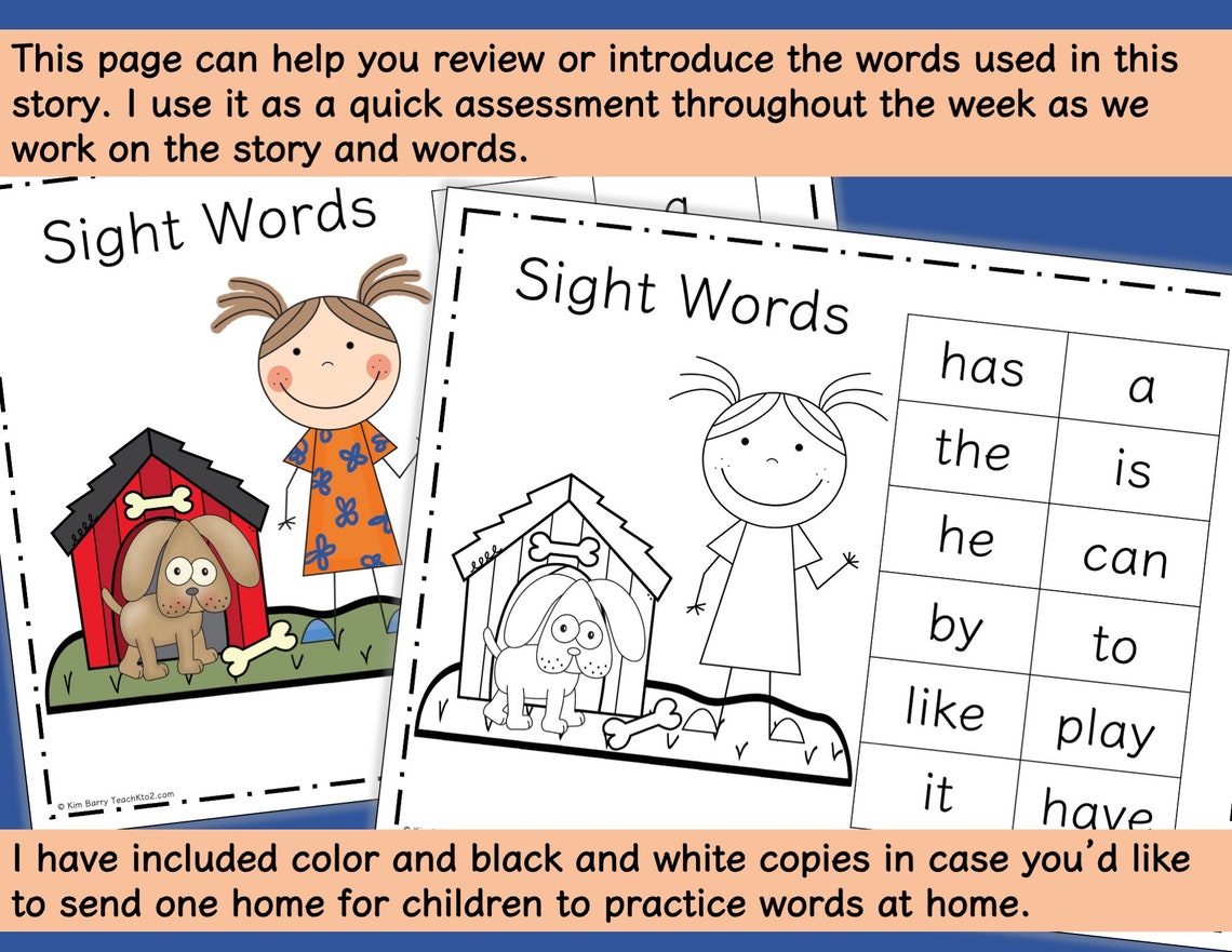 Sight Words Story/decodable Reader/easy Reading for - Etsy