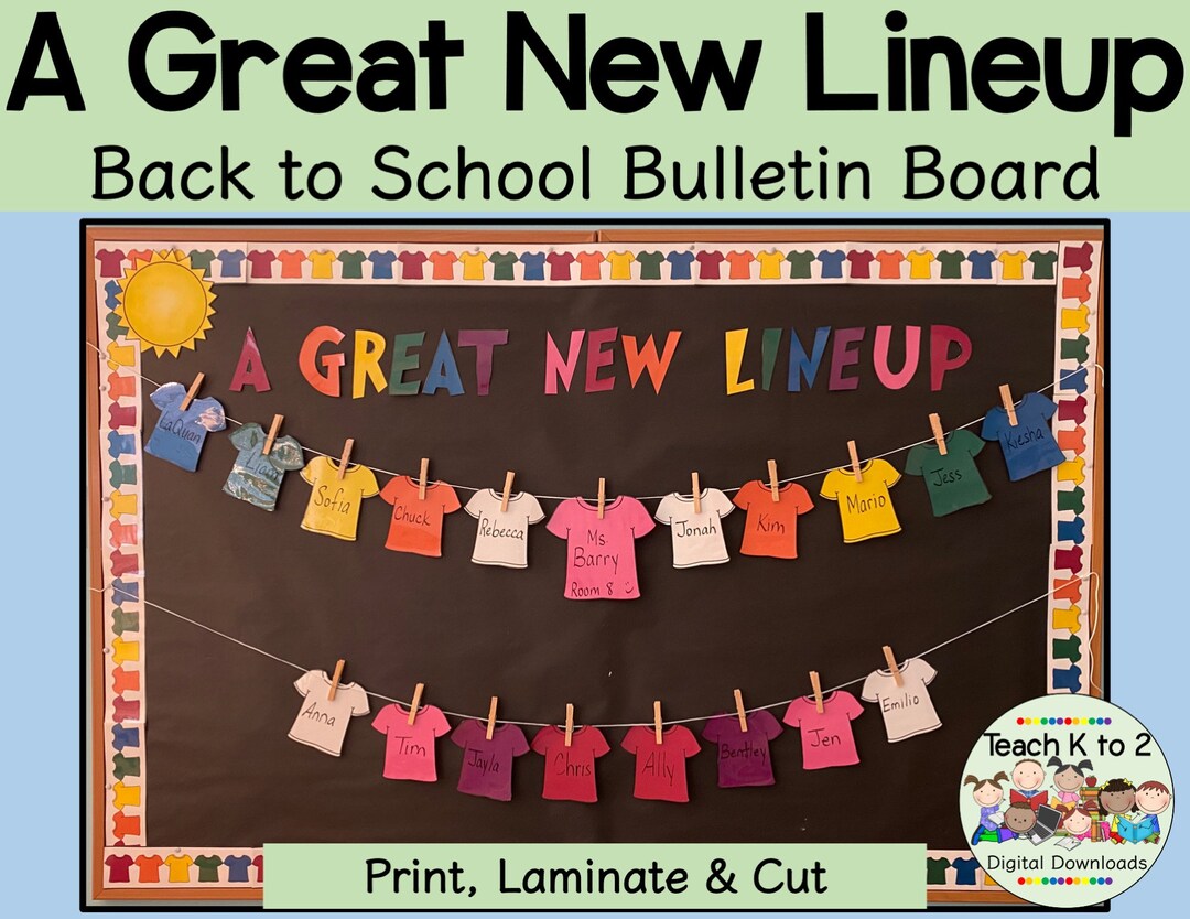Back to School Bulletin Board Set/a Great New Lineup/classroom - Etsy
