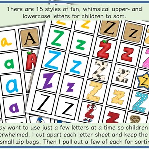Letter Identification and Recognition Sorting Activity for Kindergarten ...