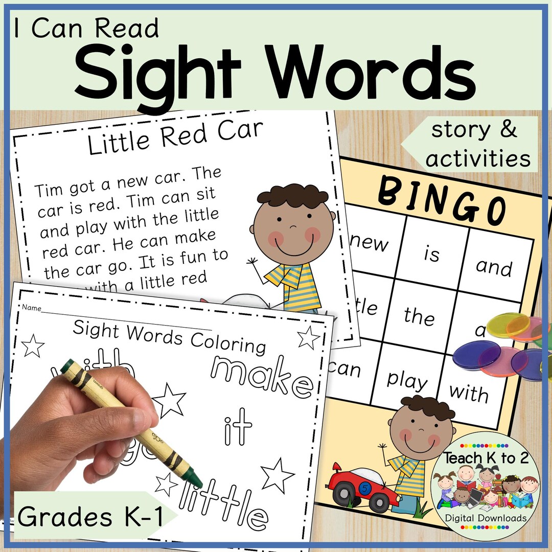 Sight Words Story/decodable Reader/easy Reading for Kindergarten and ...