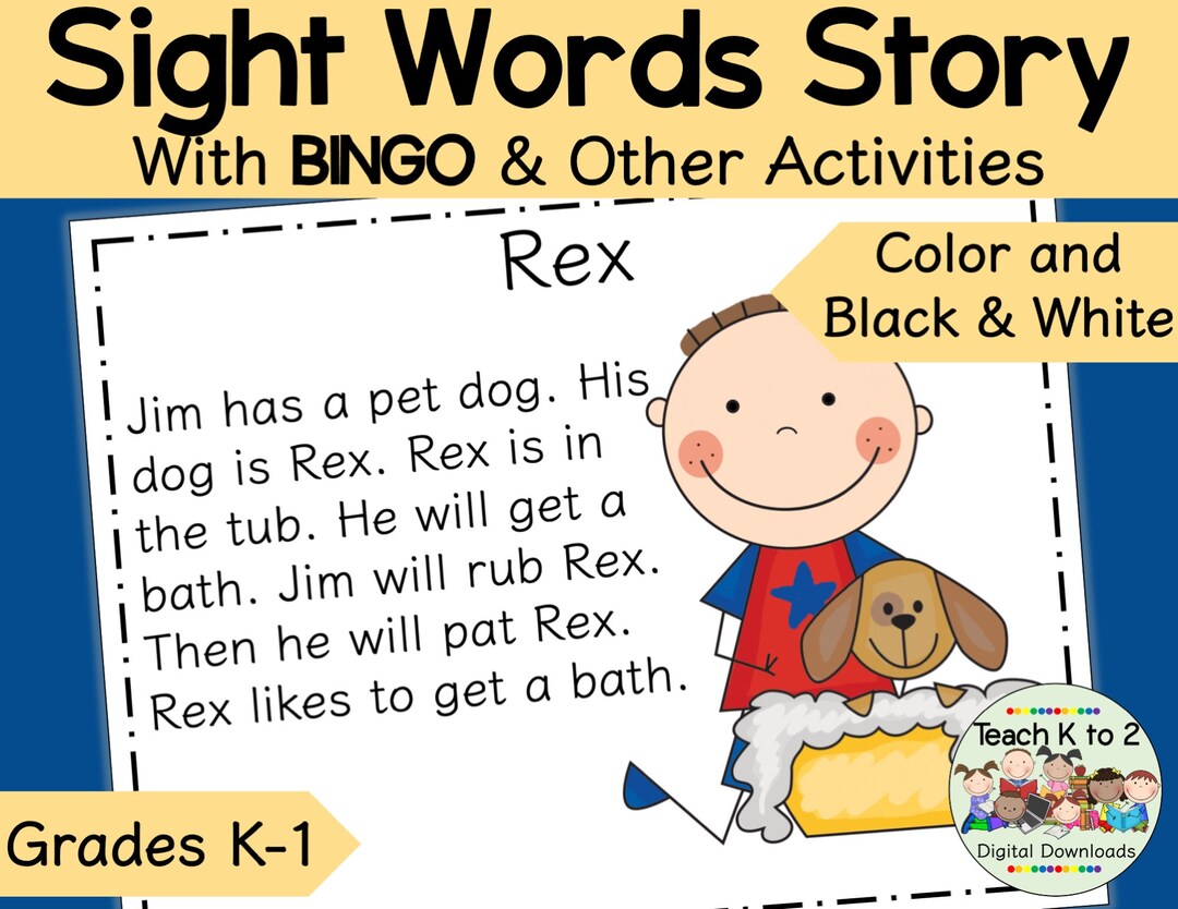 Sight Words Story/decodable Reader/easy Reading for - Etsy