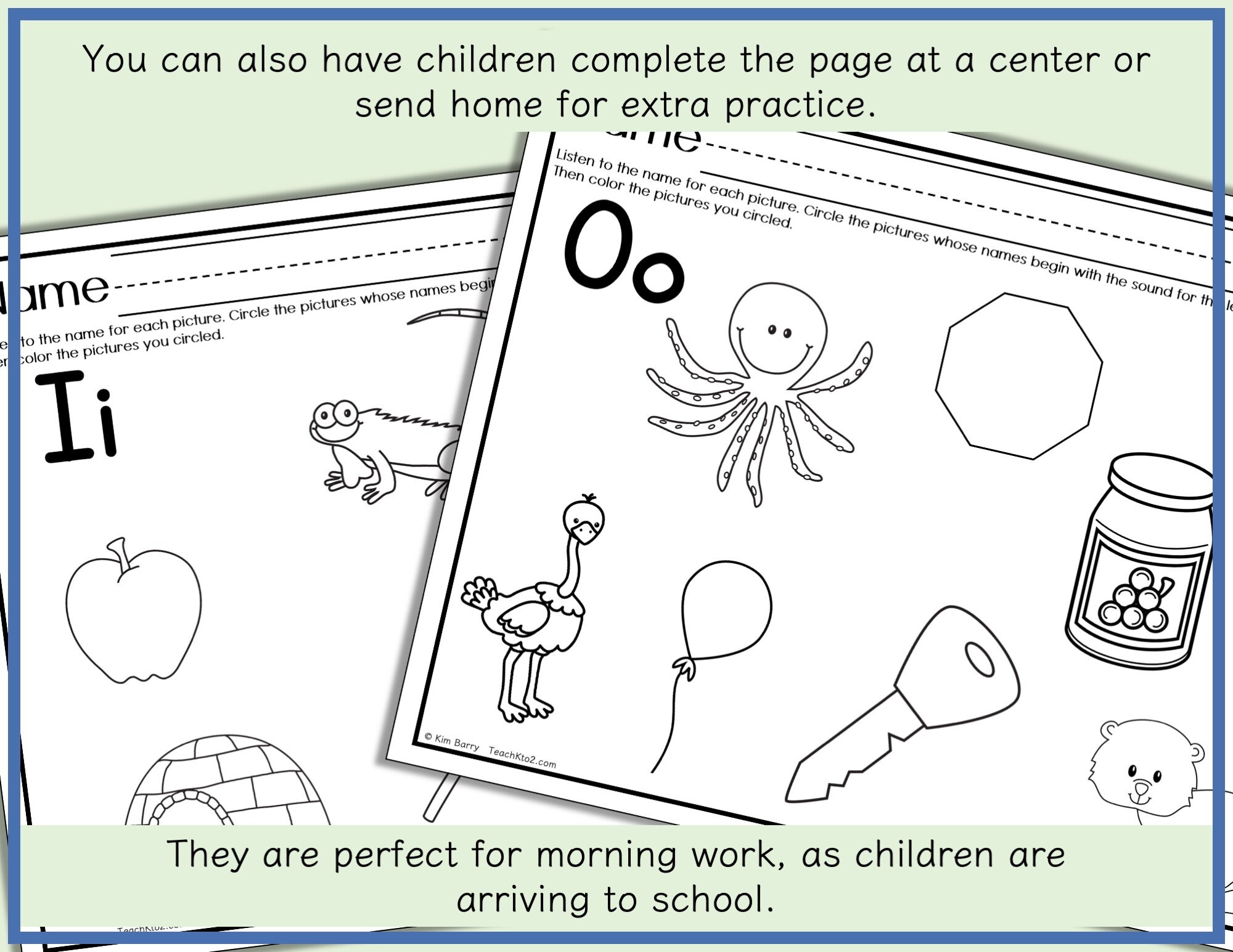 Beginning Sounds Letter Identification Coloring Worksheets for ...