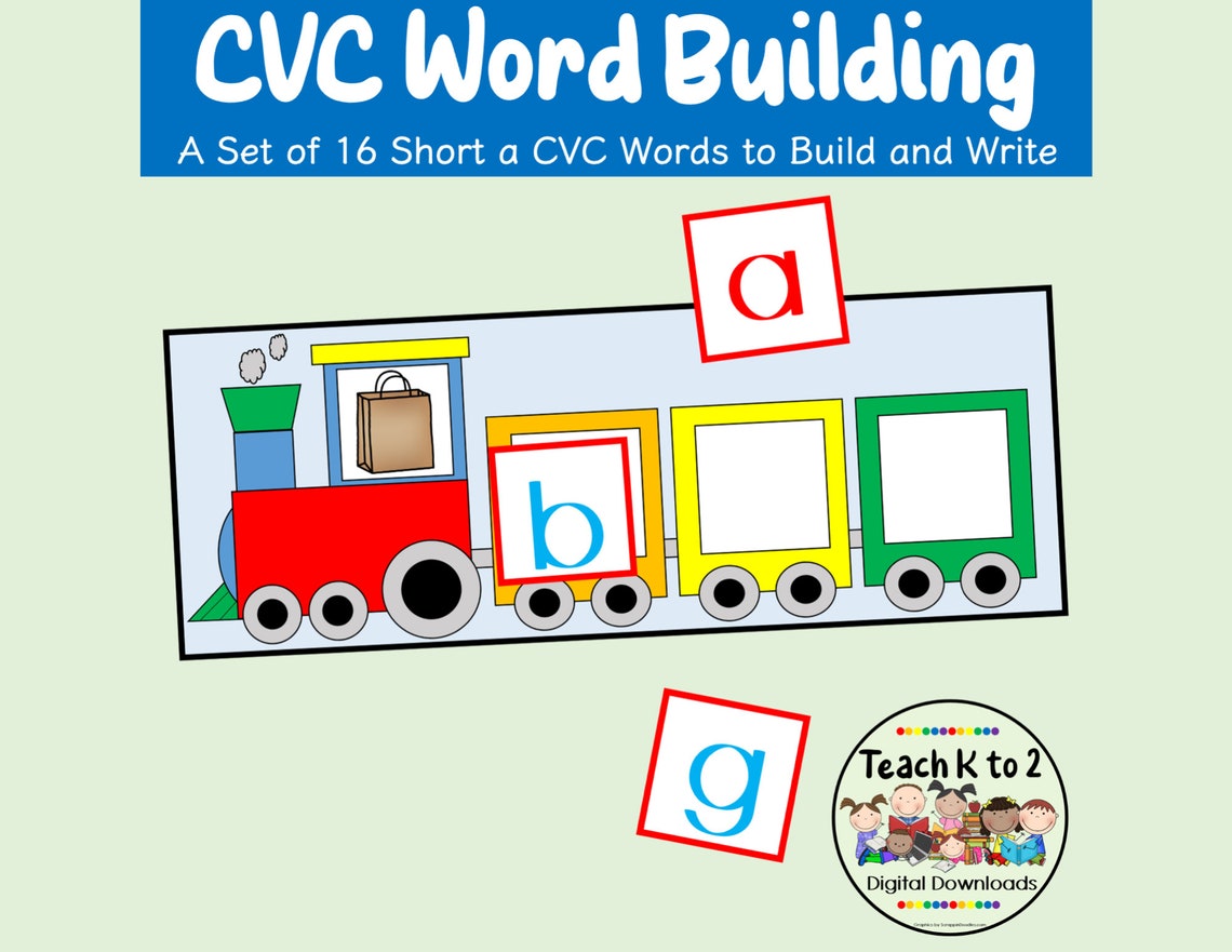 CVC Word Building/cvc Words to Build and Write/digital - Etsy