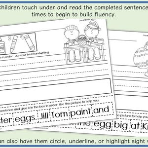 Easter Scrambled Sentences Cut and Paste Writing Activity for First ...