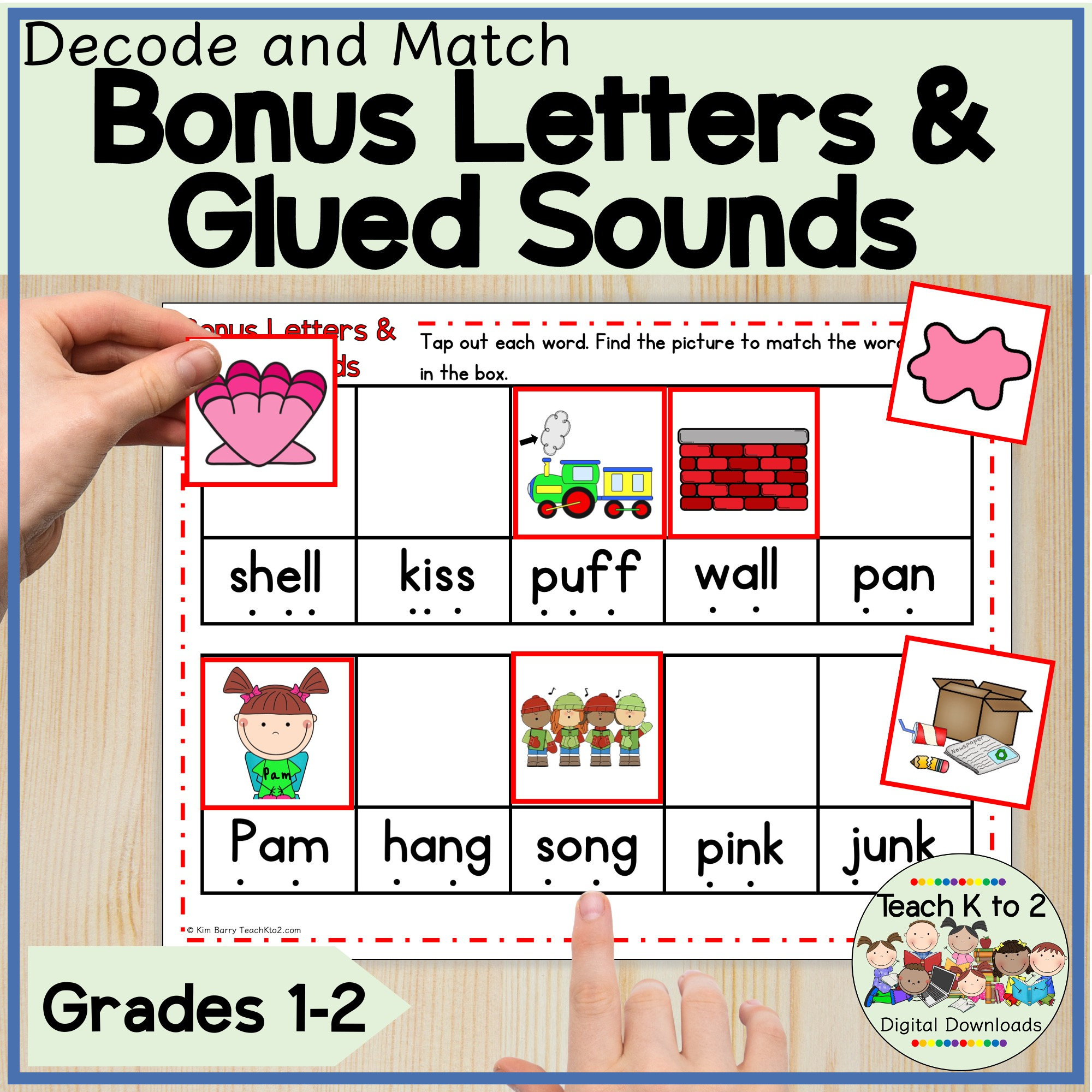 Decoding and Picture Matching Word Mats for Grades1-2 Literacy Centers ...