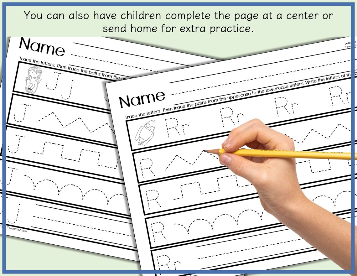 Tracing Lines and Letters Worksheets for Handwriting and Pencil Control ...