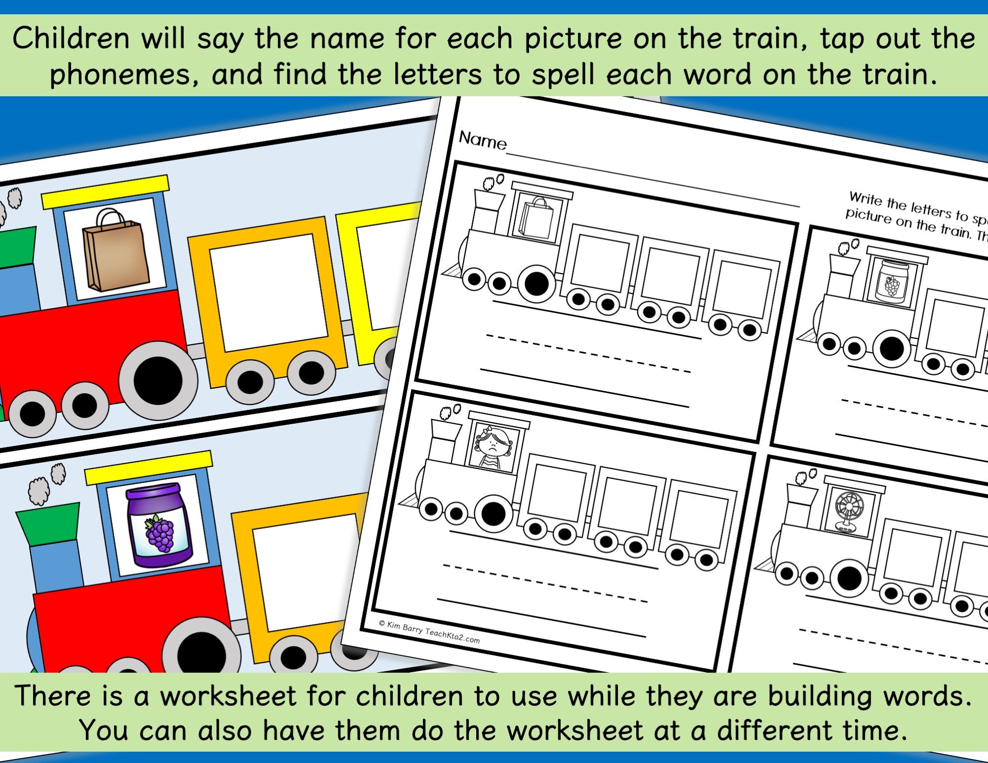 CVC Word Building/cvc Words to Build and Write/digital Download ...