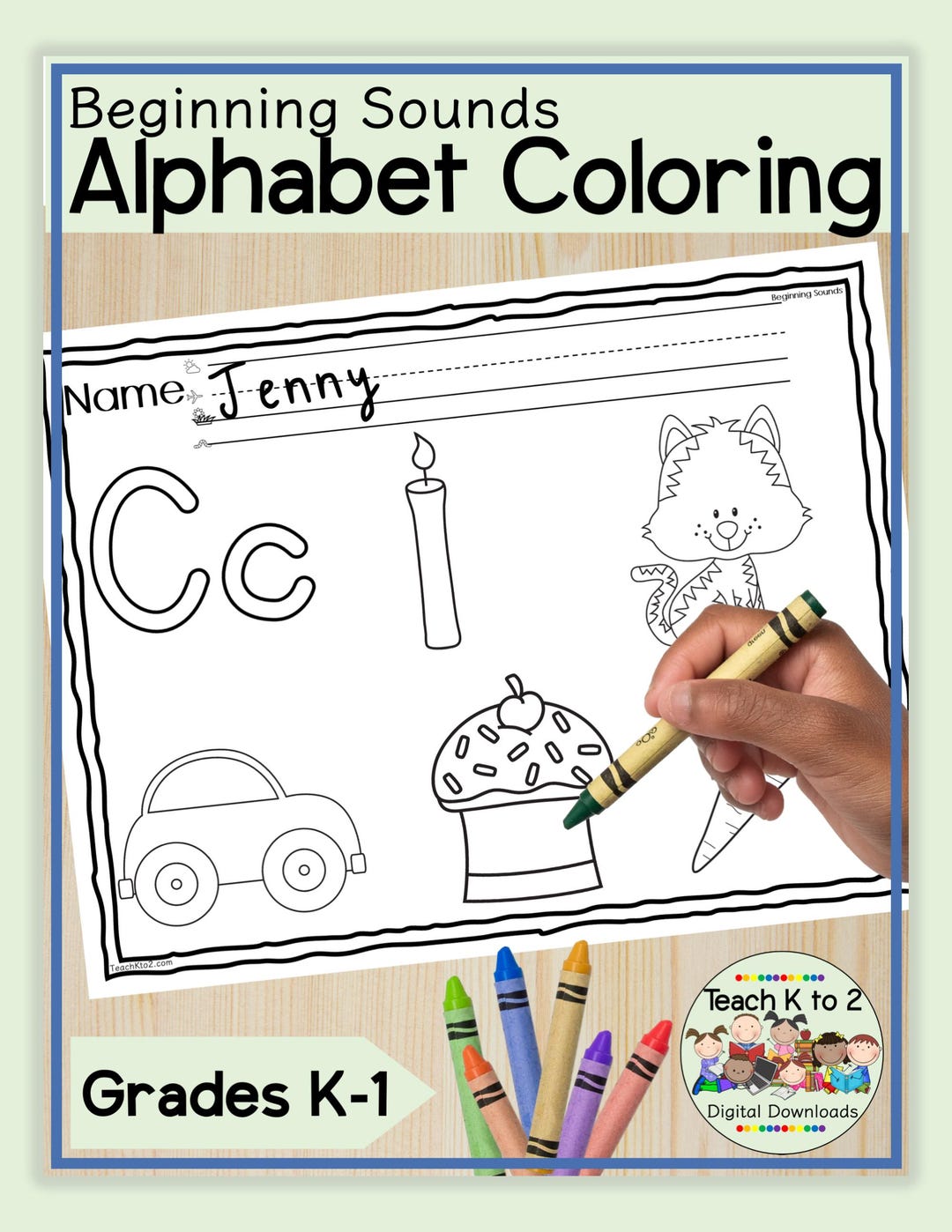 Alphabet Coloring Pages for Beginning Sounds Identification/preschool ...