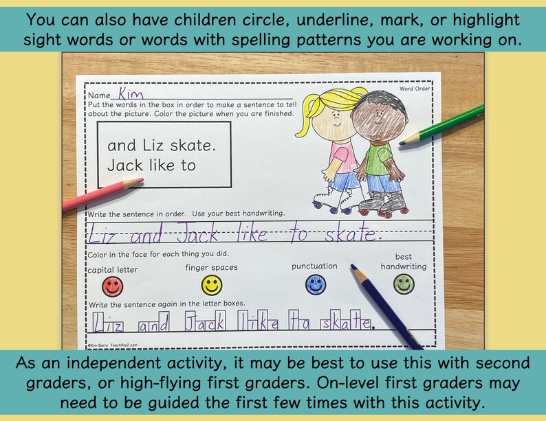 Mixed-up/scrambled Sentences/grades 1-2 Writing Center/language Arts ...