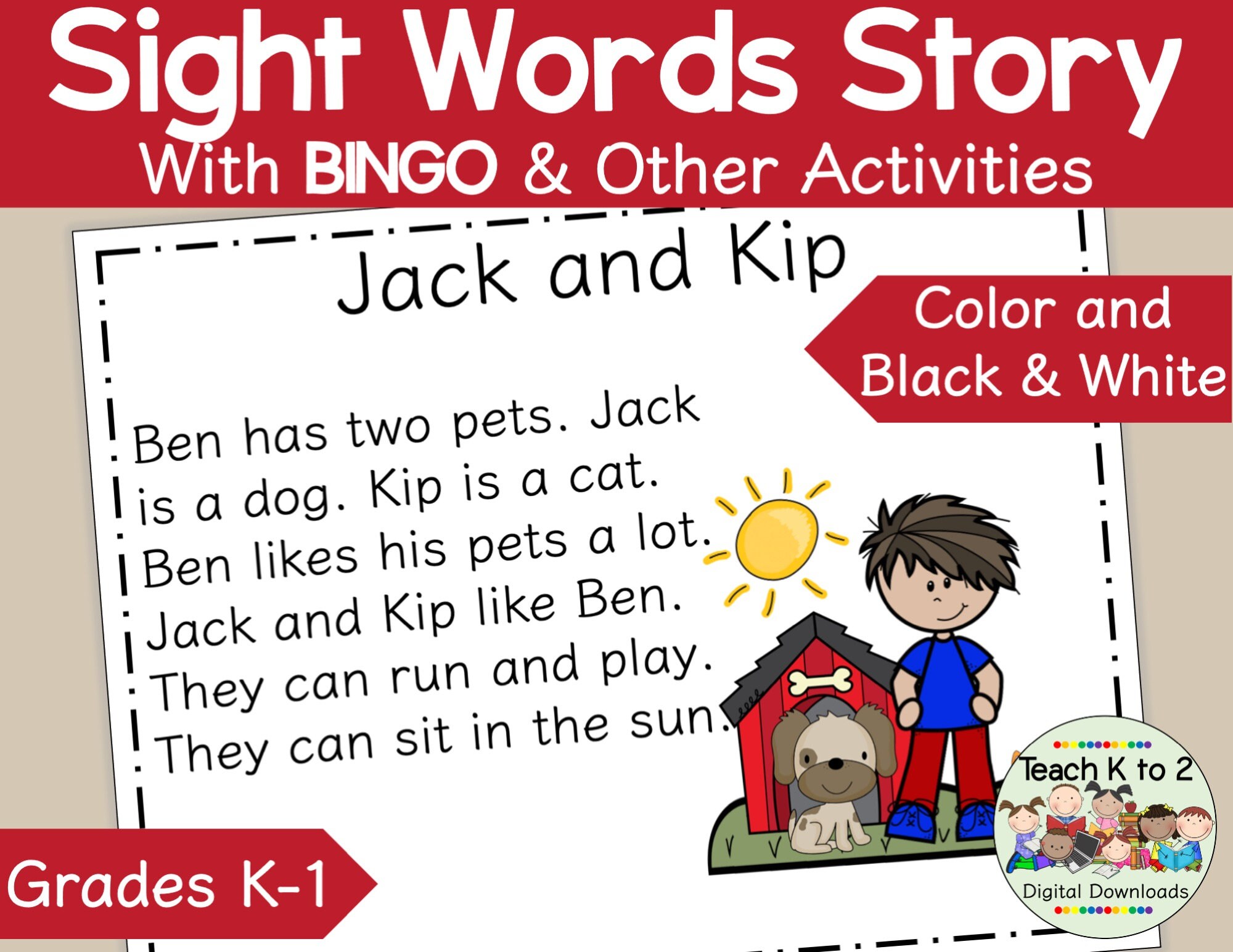 Sight Words Story/decodable Reader/easy Reading for - Etsy