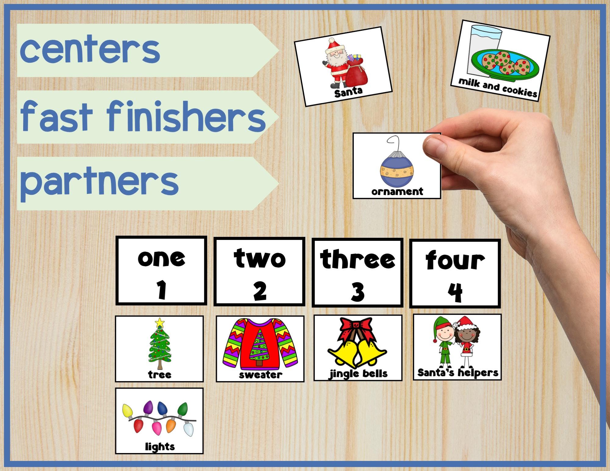 Christmas Counting Syllables Activity for Grades K-1/literacy Center ...