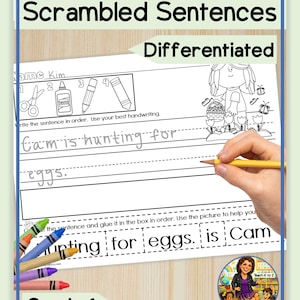 Easter Scrambled Sentences Cut and Paste | Homeschool Writing Fluency ...