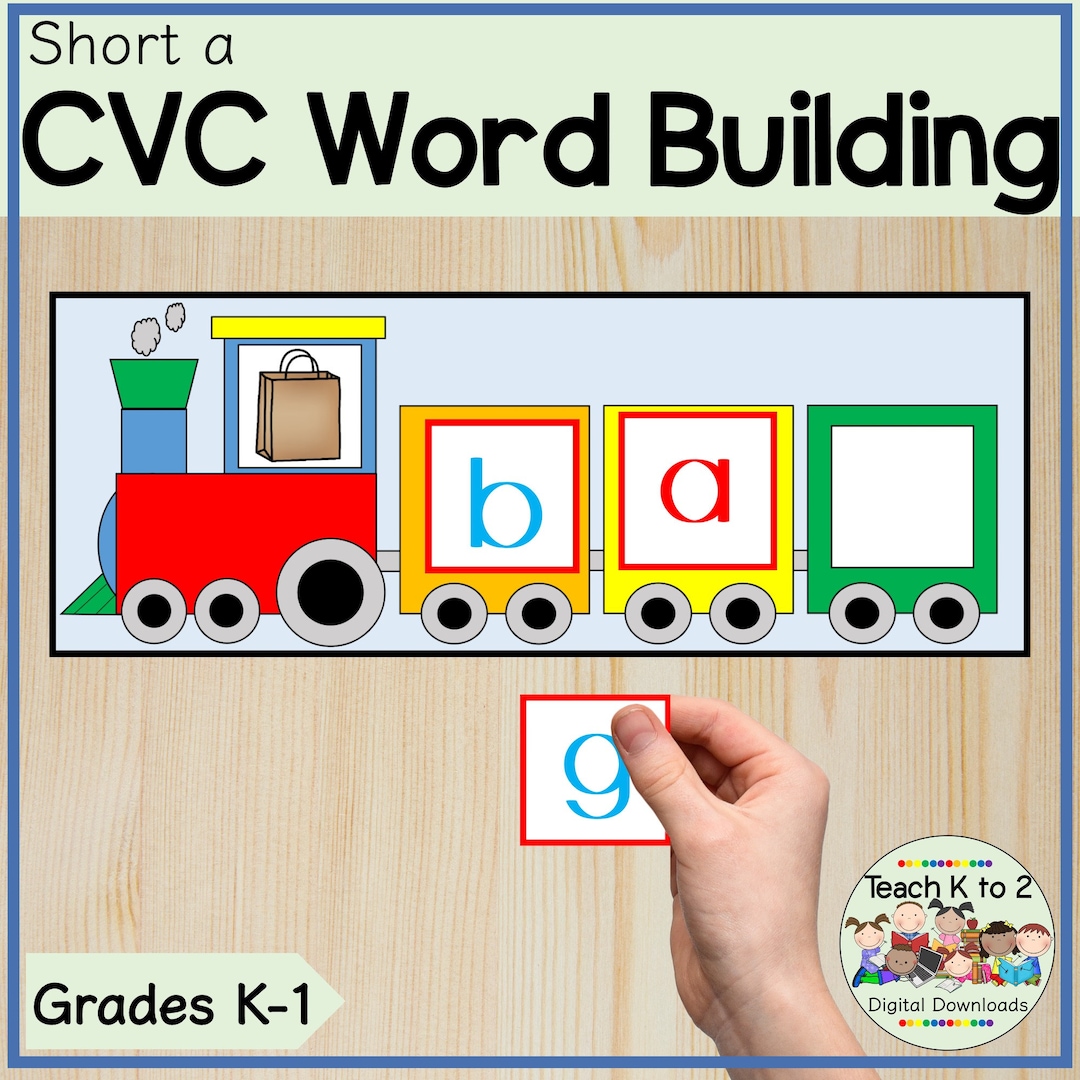 CVC Word Building/cvc Words to Build and Write/digital Download ...