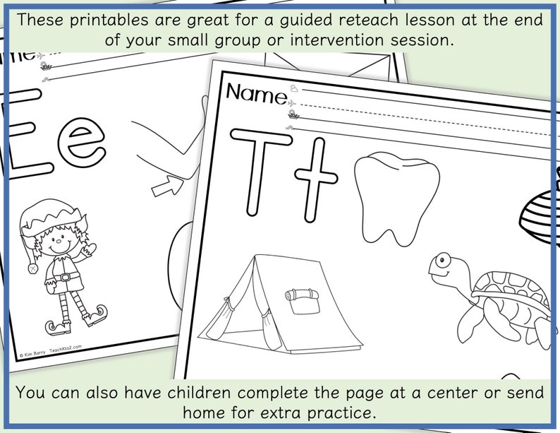 Alphabet Coloring Pages for Beginning Sounds Identification/preschool ...