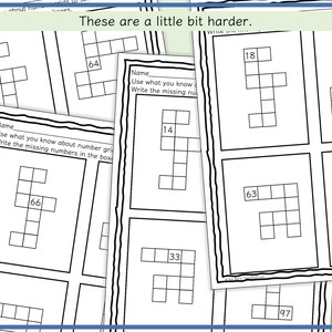 Differentiated Number Grid Puzzles for First or Second Grade/place ...