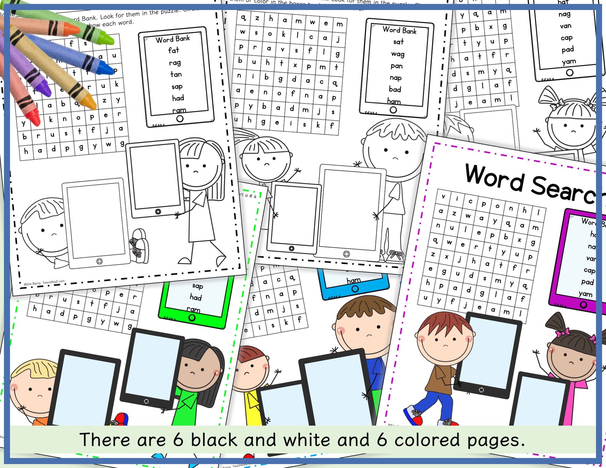Short a Word Search Puzzles for Grade 1 Literacy Centers/first Grade ...