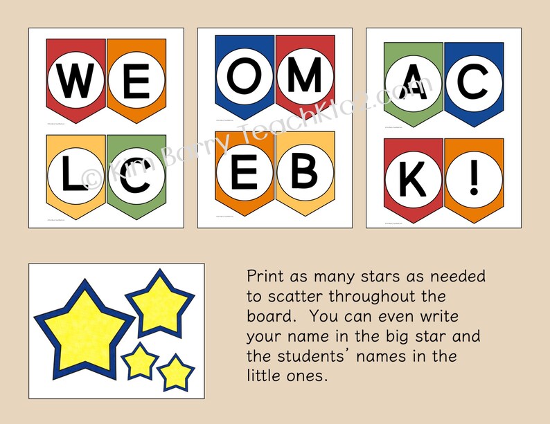 Back to School Bulletin Board Set/animals at School/classroom Decor ...