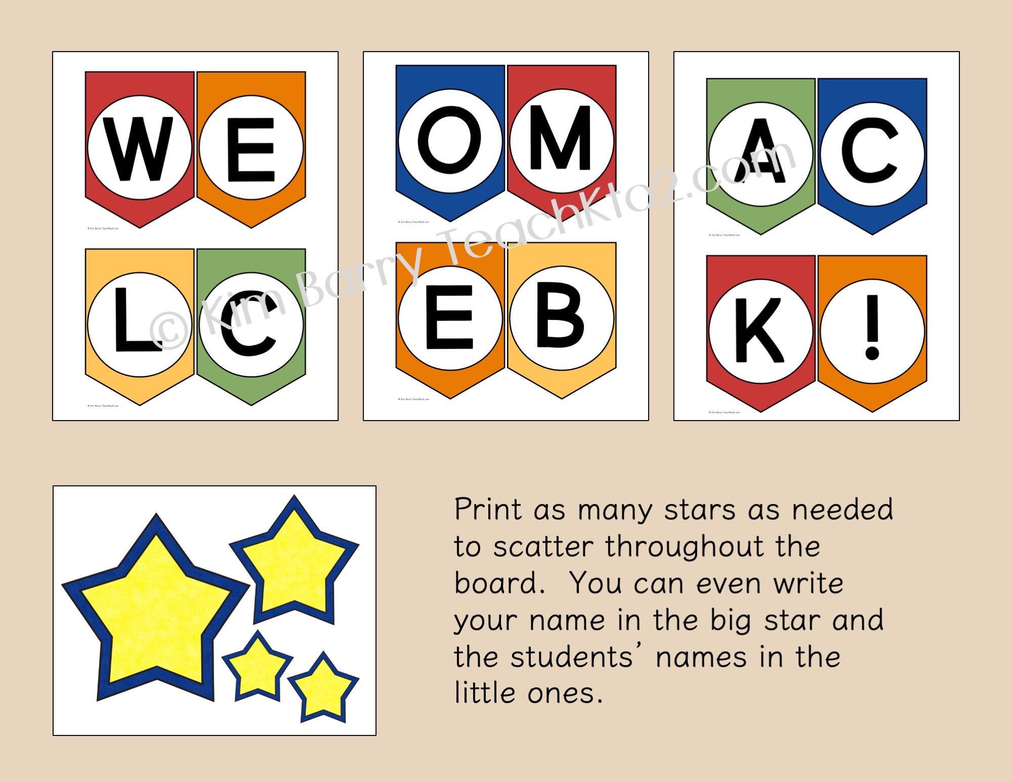 Back to School Bulletin Board Set/animals at School/classroom Decor ...