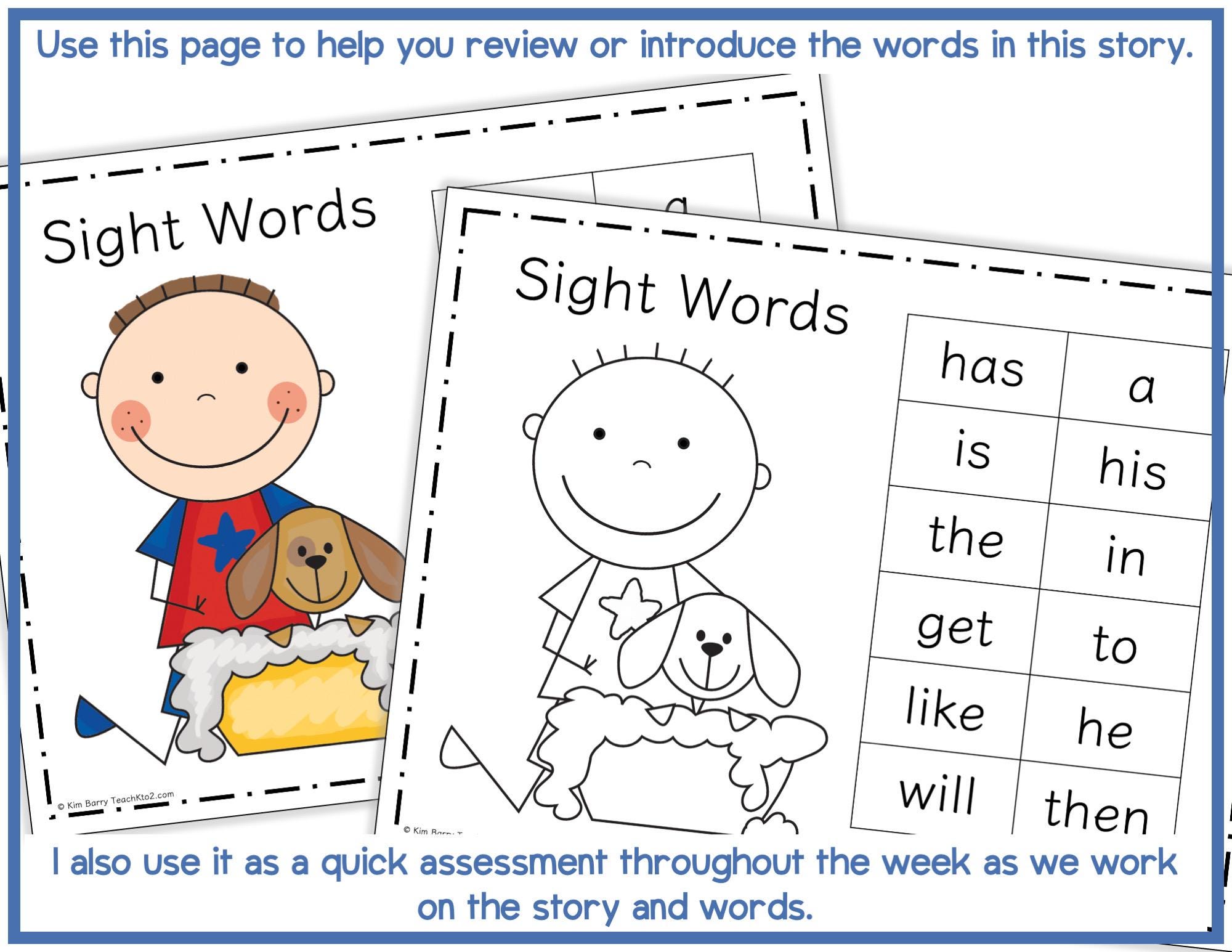 Sight Words Story/decodable Reader/easy Reading for Kindergarten and ...