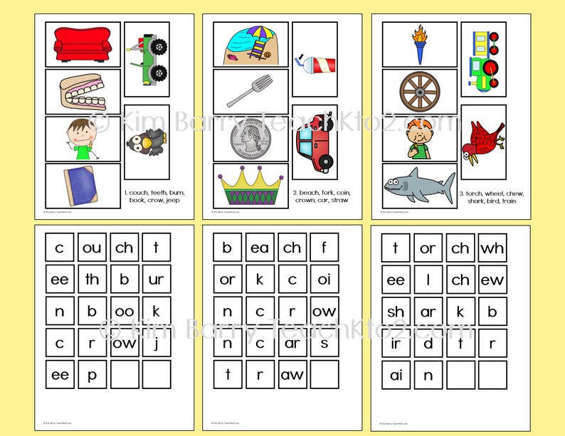 Spell-a Word Vowel Teams/r-controlled Vowels/word - Etsy