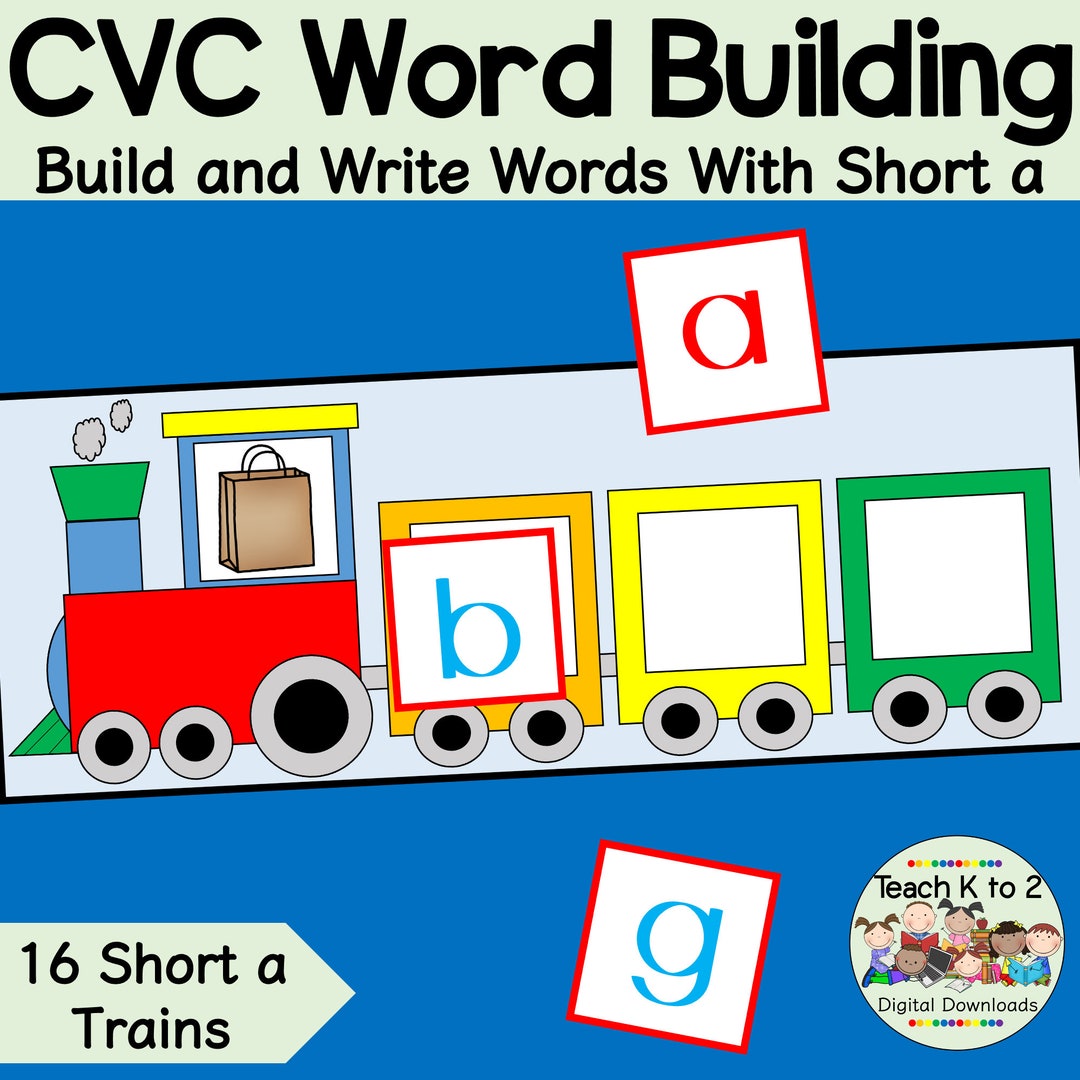 CVC Word Building/cvc Words to Build and Write/digital Download ...