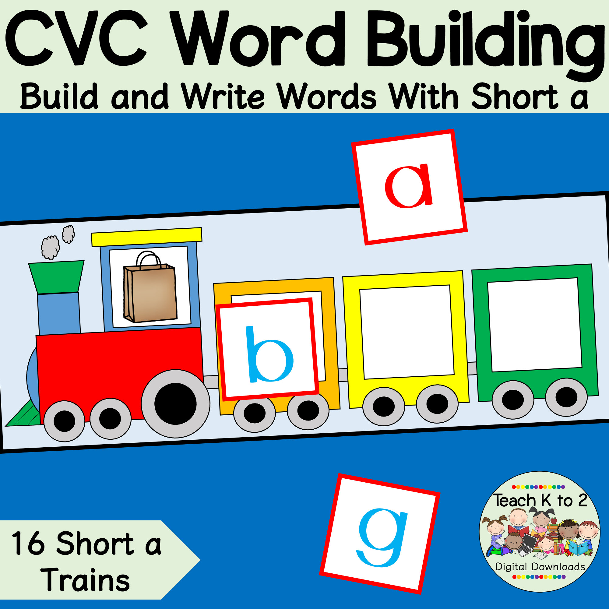 CVC Word Building/cvc Words to Build and Write/digital Download ...