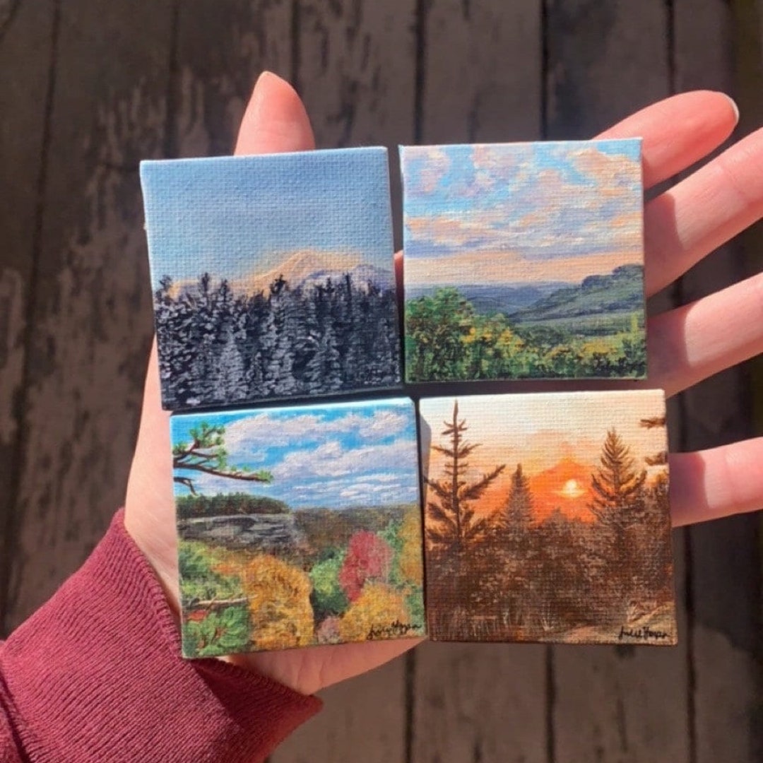 Mini Custom Acrylic Painting Custom Tiny Paintings, Miniature Painting ...