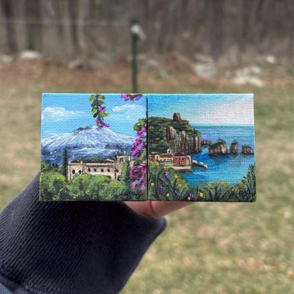 Miniature Landscape Painting - Etsy