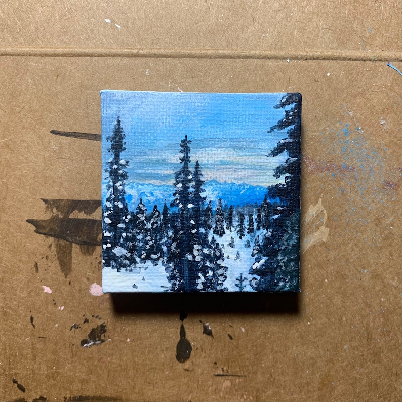 Mini Custom Acrylic Painting Custom Tiny Paintings - Etsy