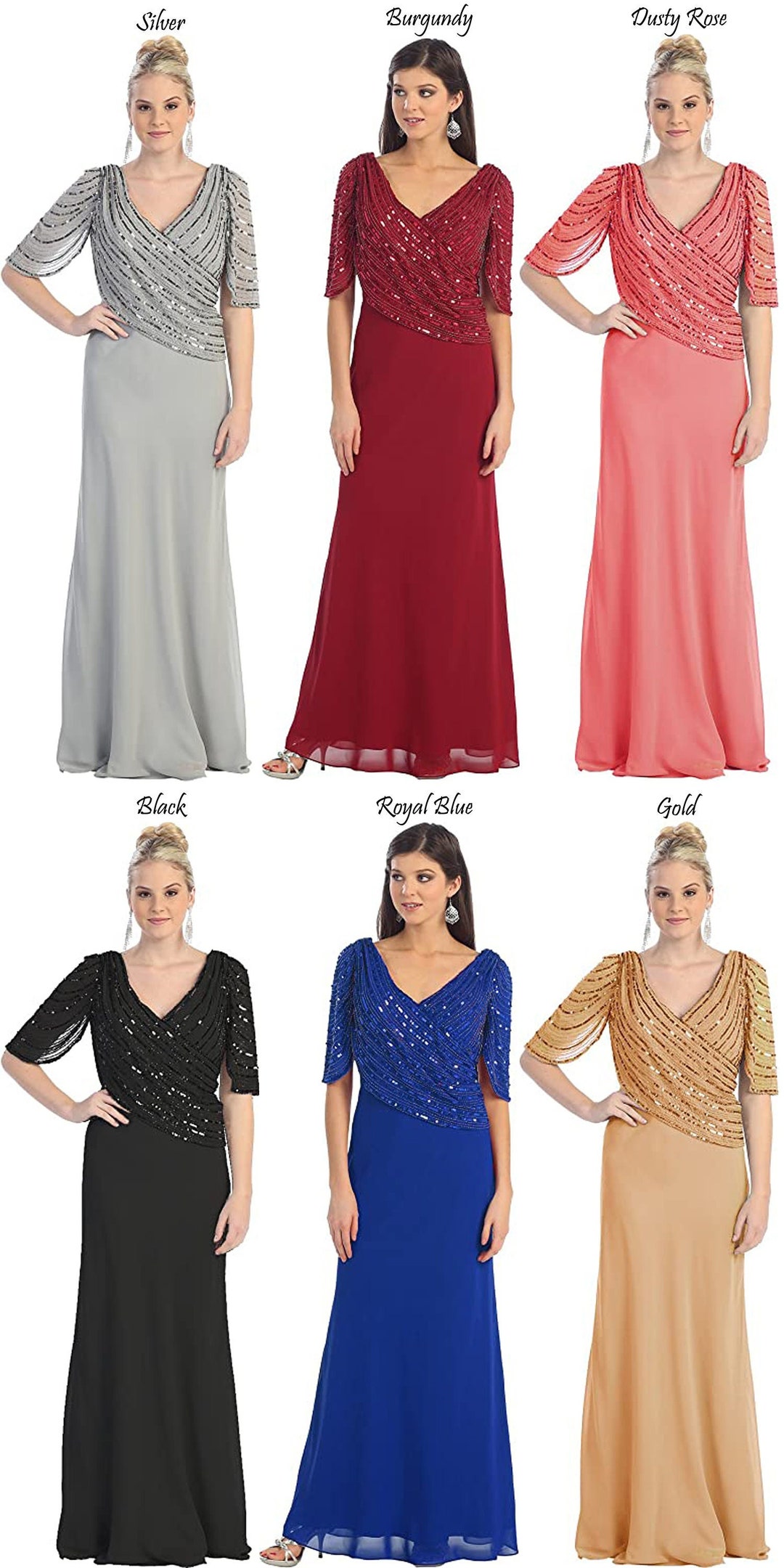 Mother Of The Bride Formal Evening Dress Etsy