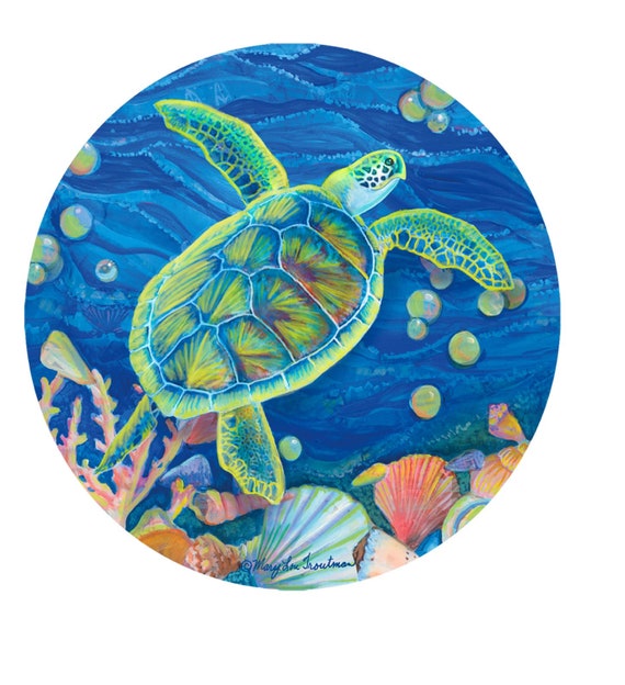 Sea turtle car coaster - Etsy.de