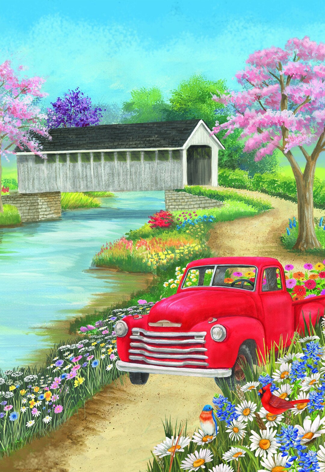 Spring Covered Bridge - Etsy