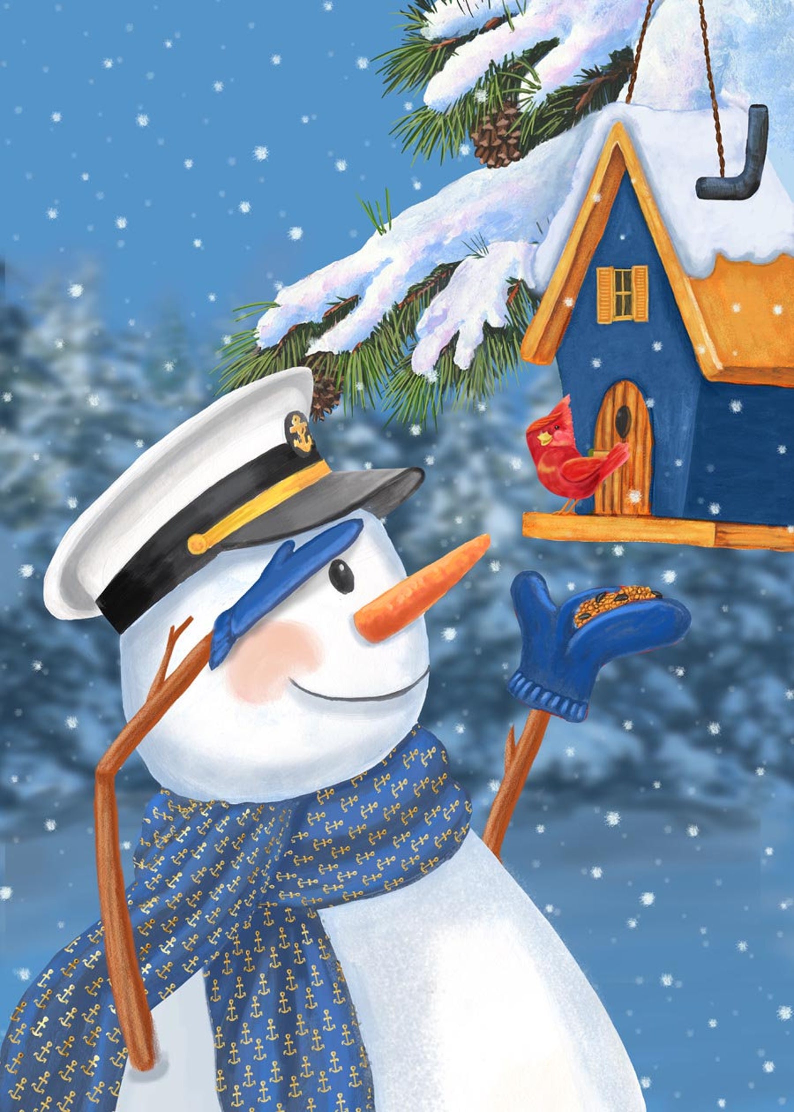 Navy Salute Snowman | Etsy